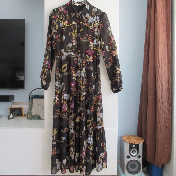 Willow & Clay | Dresses | Anthropologie Willow Clay Sheer Boho Floral ...